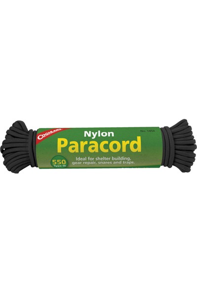 Coghlans 15.25 Metre Paracord İp Siyah