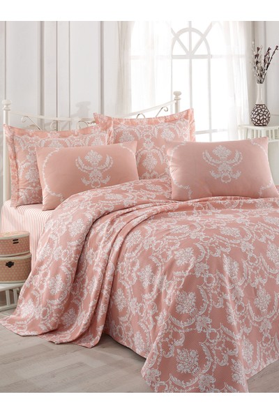 Eponj Home Çift Kişilik Baskılı Pike Takımı Pure Pudra