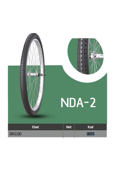 Anlas Bisiklet Dış Lastikleri Nda-2 26X2.00 Nda-2 Tube Type Anlas Bisiklet Dış Lastikleri Nda-2 26X2.00 Nda-2 Tube Type
