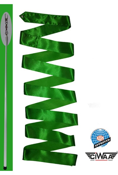 Ciwaa Ritmik Cimnastik Kurdelası ve Sopası Yeşil Fig Onaylı CWA126 Ciwaa Ritmik Cimnastik Kurdelası ve Sopası Yeşil Fig Onaylı CWA126