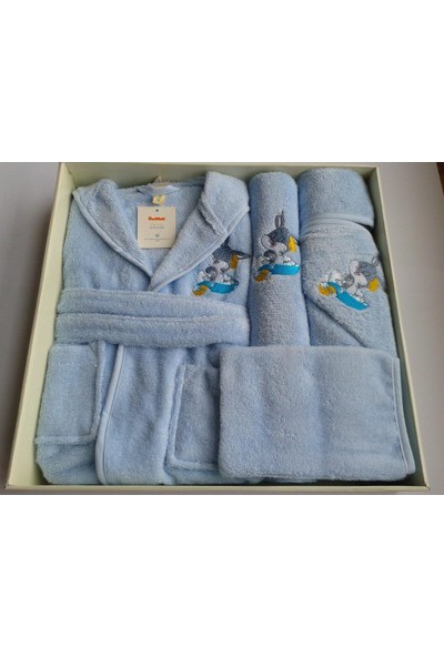 Özdilek Erkek Bebek Bambu Bornoz Seti Bugs Bunny Mavi Özdilek Erkek Bebek Bambu Bornoz Seti Bugs Bunny Mavi
