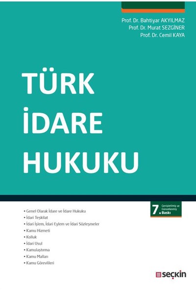 Türk İdare Hukuku Türk İdare Hukuku