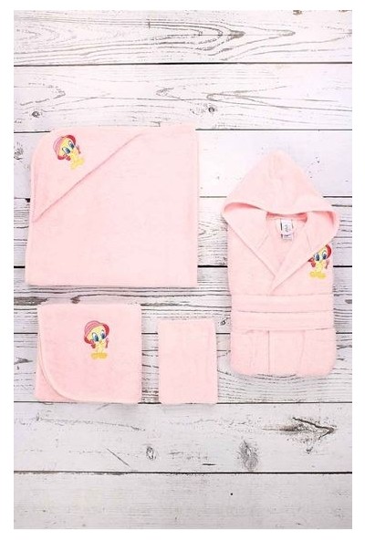 Özdilek Tweety Yenidoğan Kız Bebek Bambu Bornoz Seti Pembe Özdilek Tweety Yenidoğan Kız Bebek Bambu Bornoz Seti Pembe