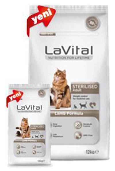 La Vital Cat Adult Sterilised Lamb Kuzu Etli Kısırlaştırılmış Yetişkin Kedi Maması 12 Kg La Vital Cat Adult Sterilised Lamb Kuzu Etli Kısırlaştırılmış Yetişkin Kedi Maması 12 Kg