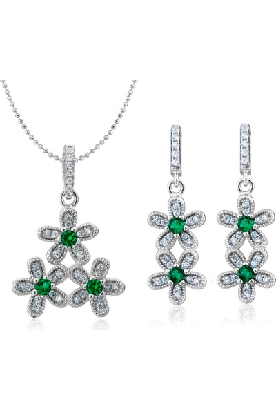 Carat Laboratories 1,12 Carat Kolye Küpe Set Cs20492