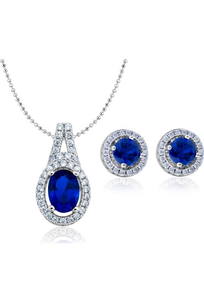 Carat Laboratories 2,42 Carat Kolye Küpe Set Cs20624