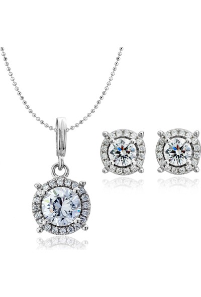 Carat Laboratories 2,52 Carat Kolye Küpe Set Cs20623