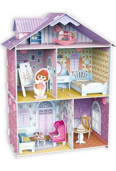 Cubic Fun 3D 60 Parça Çocuk Puzzle Küçük Artistin Evi Cubic Fun 3D 60 Parça Çocuk Puzzle Küçük Artistin Evi