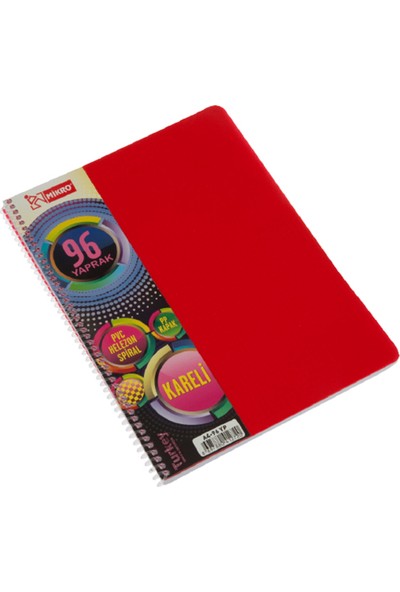 Mikro A4 Pp Kapak Defter 96 Yp Kareli