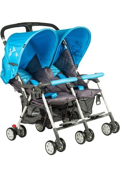 Sunny Baby 760 Flamingo İkiz Bebek Arabası Mavi