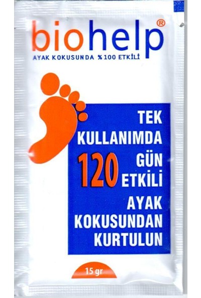 Biohelp Ayak Kokusunda %100 Etkili Toz 15 Gr