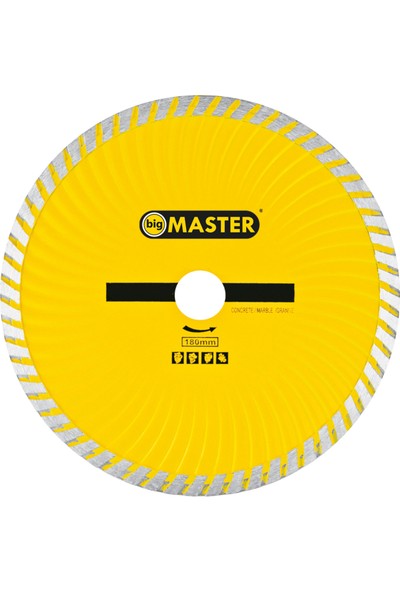 Big Master Turbo Kanallı Elmas Testere 180 MM Big Master Turbo Kanallı Elmas Testere 180 MM