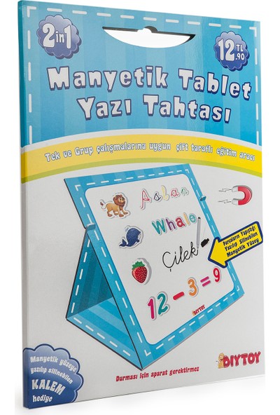 Diytoy Manyetik Tablet Yazı Tahtası Mavi Diytoy Manyetik Tablet Yazı Tahtası Mavi