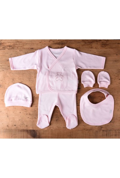 KitiKate Organik 5'li Zıbın Seti - Pembe