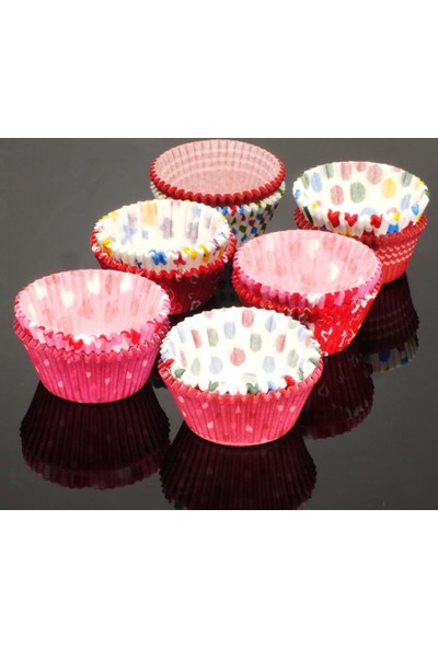 Renkli Parti Kağıt 100Adet Kek Kalıbı