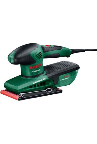 Bosch PSS 200 AC-Elektrikli 200 Watt 92x182 mm Micro-filtre Sistemli Titreşim Zımpara Makinası Bosch PSS 200 AC-Elektrikli 200 Watt 92x182 mm Micro-filtre Sistemli Titreşim Zımpara Makinası