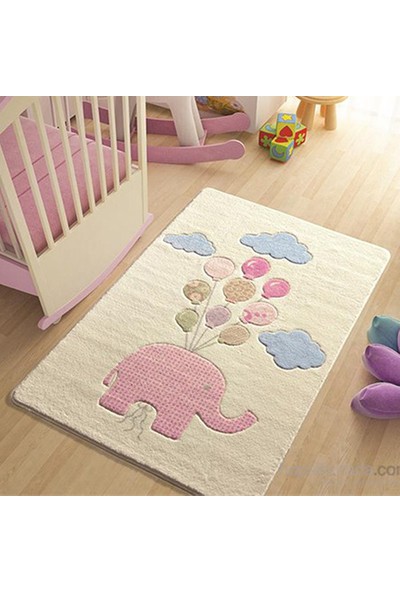 Confetti Sweet Elephant 100x150 cm Pembe Oymalı Çocuk Halısı Confetti Sweet Elephant 100x150 cm Pembe Oymalı Çocuk Halısı