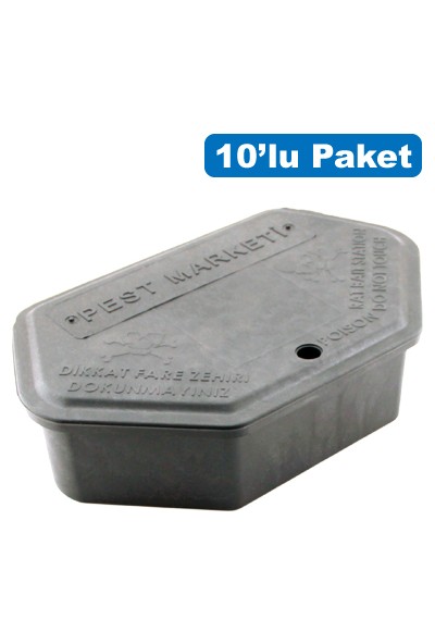 Pest Marketi Zehir Doldurulmuş Fare Yem İstasyonu (Orta Boy) 10'Lu