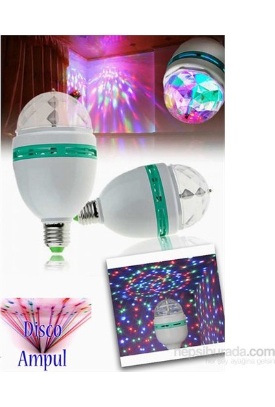 Cix Dekoratif 360 Derece Dönen LED Disko Lamba