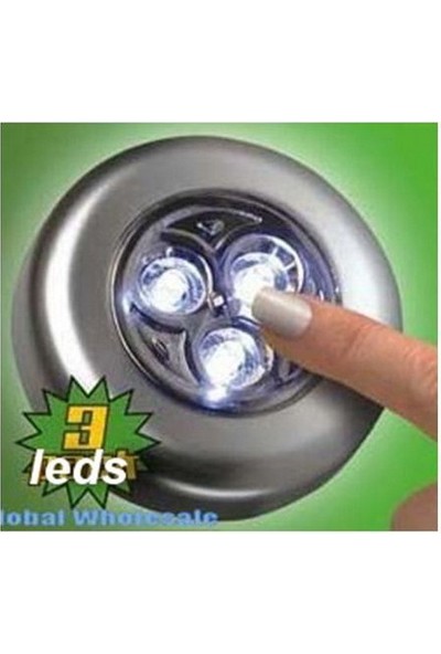 Cix Dokunmatik 3 Led Lamba Yapışkanlı Gümüş 3500601