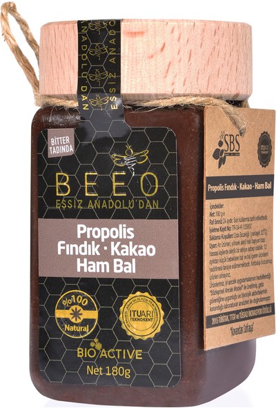 BEEO Fındık, Kakao, Propolis Ham Bal Karışımı 180 gr