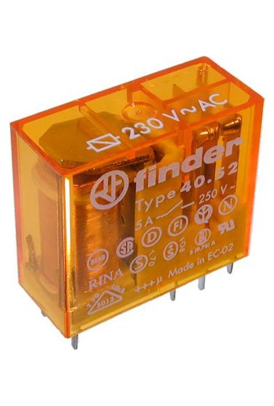 Finder İki Kontaklı Endüstriyel Röle 220 V. Ac Bobinli (40.52) Finder İki Kontaklı Endüstriyel Röle 220 V. Ac Bobinli (40.52)