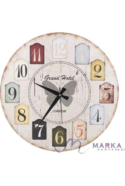 Markakanvas Ahşap Duvar Saati