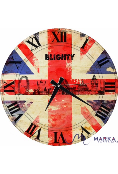 Markakanvas Ahşap Duvar Saati