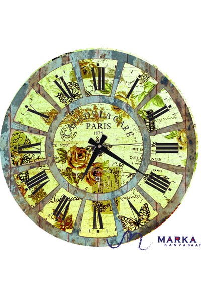 Markakanvas Ahşap Duvar Saati