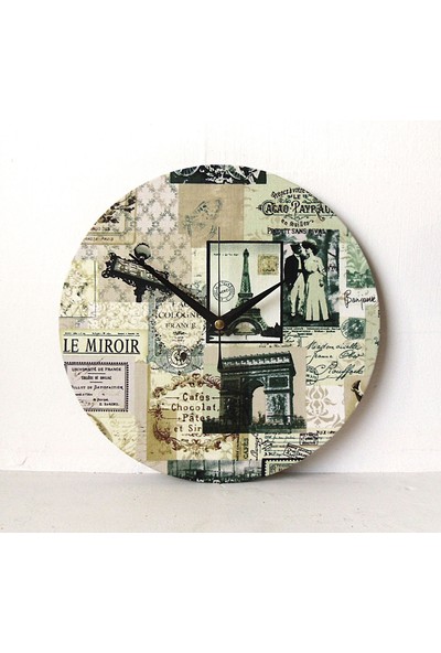 Markakanvas Ahşap Yuvarlak Duvar Saati