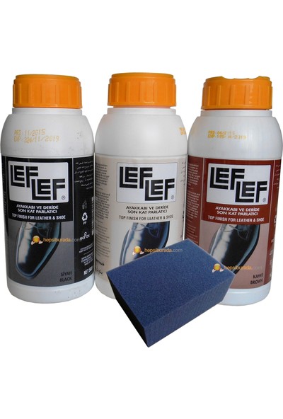 Leflef Son Kat Parlatıcı (Deri Sütü) 500ml + Sünger Leflef Son Kat Parlatıcı (Deri Sütü) 500ml + Sünger