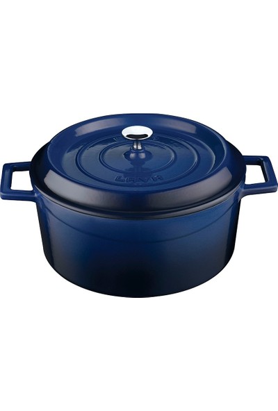 Lava Trendy Yuvarlak Döküm Demir Tencere Çap (Ø) 24 cm Mavi Lava Trendy Yuvarlak Döküm Demir Tencere Çap (Ø) 24 cm Mavi