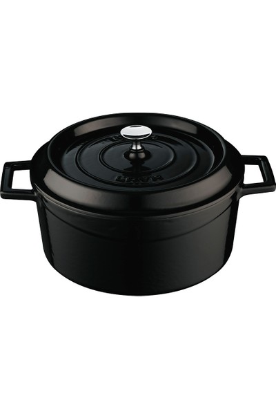 Lava Trendy Yuvarlak Döküm Demir Tencere Çap (Ø) 24 cm Siyah Lava Trendy Yuvarlak Döküm Demir Tencere Çap (Ø) 24 cm Siyah
