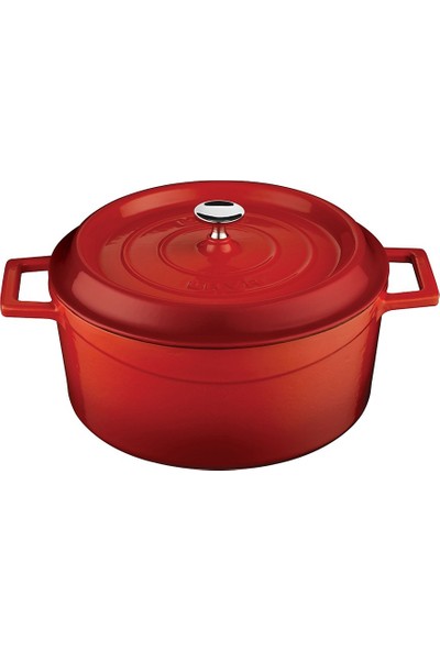 Lava Trendy Yuvarlak Döküm Demir Tencere Çap (Ø) 24 cm Kırmızı Lava Trendy Yuvarlak Döküm Demir Tencere Çap (Ø) 24 cm Kırmızı