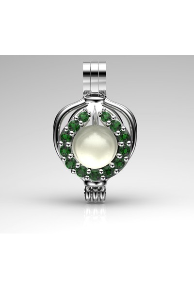 İstiridye İnci Katre Zümrüt Kolye Set (Aa Akoya) İstiridye İnci Katre Zümrüt Kolye Set (Aa Akoya)