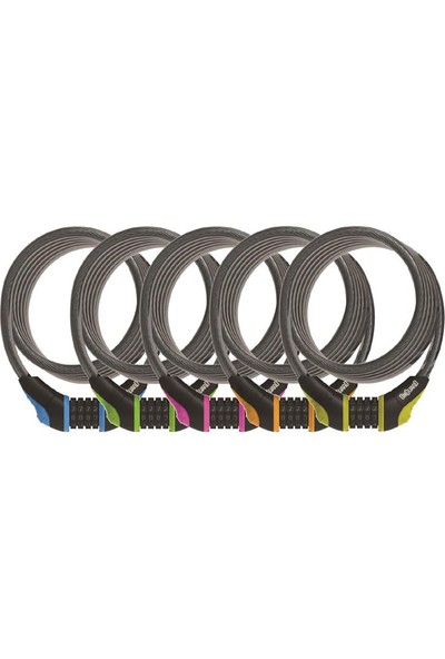 Onguard Kilit Şifreli 8169 Neon Combo 120Cm X 12 mm Multi Onguard Kilit Şifreli 8169 Neon Combo 120Cm X 12 mm Multi
