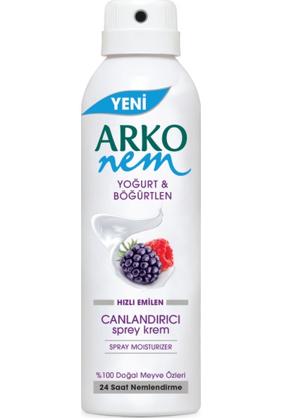 Arko Nem Sprey Krem Yoğurt Böğürtlen 150 Ml Arko Nem Sprey Krem Yoğurt Böğürtlen 150 Ml