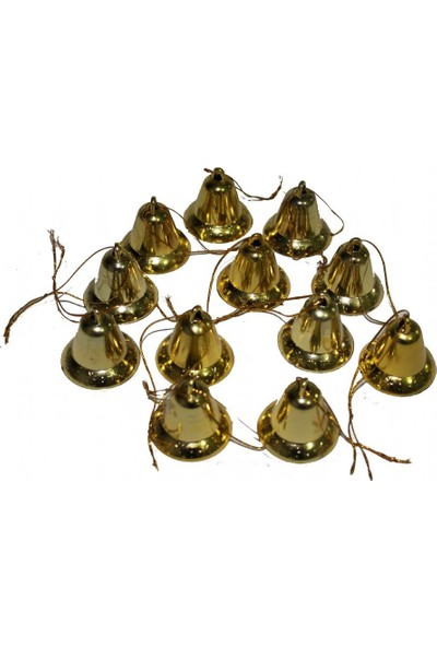 6 Adet Sarı Renkli Çan Çam Ağacı Süsü 3,5 cm 6 Adet Sarı Renkli Çan Çam Ağacı Süsü 3,5 cm