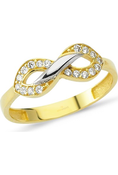 AltınSepeti Sonsuzluklu İki Renk Altın Yüzük AS8Y92 16