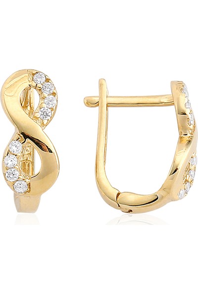 AltınSepeti Sonsuzluk Sembolü Altın Küpe AS108KP