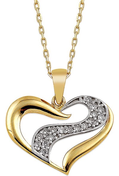 AltınSepeti Altın Kalpten Kalbe Kolye AS691KL AltınSepeti Altın Kalpten Kalbe Kolye AS691KL