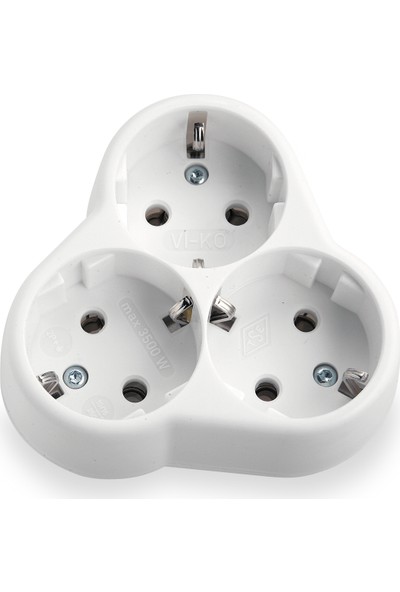 Viko Topr. Sıva Altı Üçlü Priz Beyaz