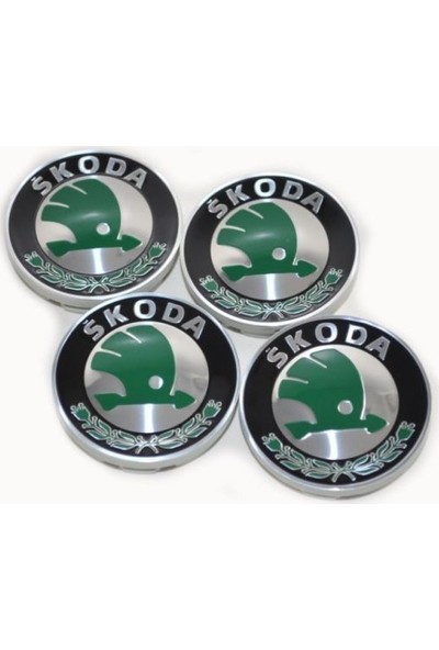 Wolcar Skoda Jant Göbeği Universal Yeşil 55 Mm