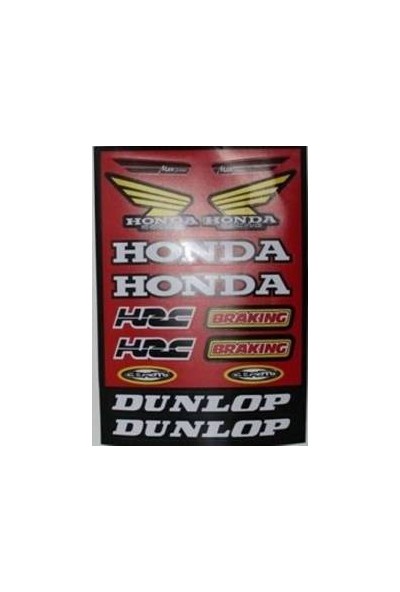 Prc Motosiklet Sticker 662 Küçük Honda Yazılı Mavi