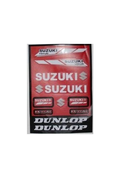 Prc Motosiklet Sticker 662 Küçük Suzuki Yazılı Kırmızı