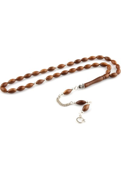 İnan Tesbih Kuka Arpa Kesim Gümüş Püsküllü Tesbih