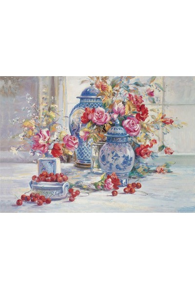 Puzz 500 Parça Kiraz ve Çiçekler Puzzle