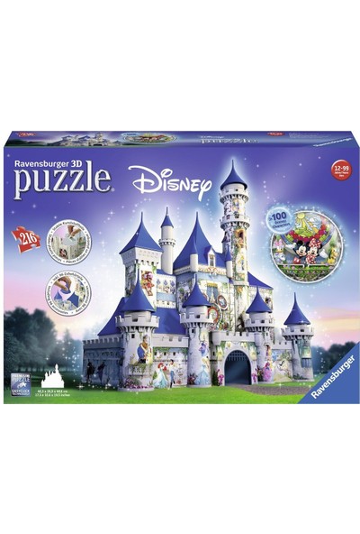 Ravensburger 3 Boyutlu Plastik Puzzle Walt Disney Şatosu-125876