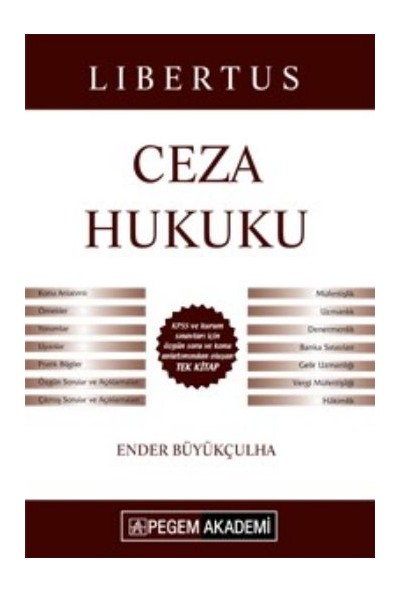 Pegem Akademi Yayıncılık KPSS A Grubu Libertus Ceza Hukuku Konu Anlatımı