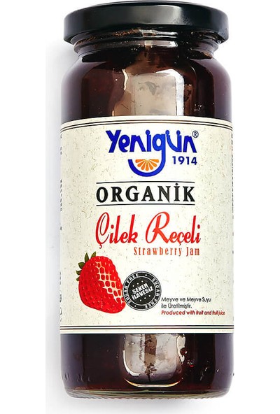 Yenigün Organik Çilek Reçeli 290 Gr. Yenigün Organik Çilek Reçeli 290 Gr.